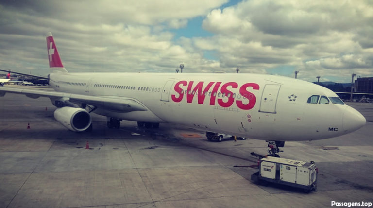 Avião da Swiss - Passagens.top – Passagens.top